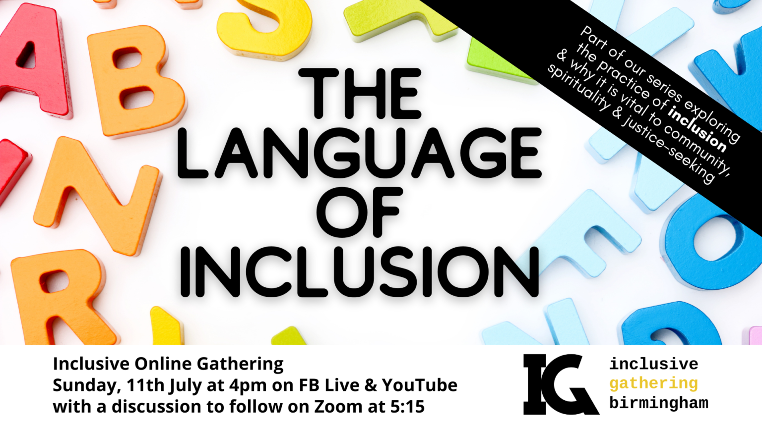 Language inclusion cover - Inclusive Gathering Birmingham